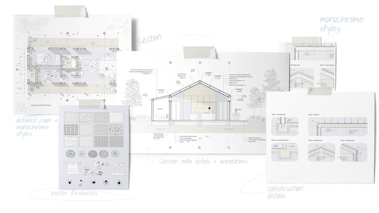 Technical Style Drawings – Architecture Candy